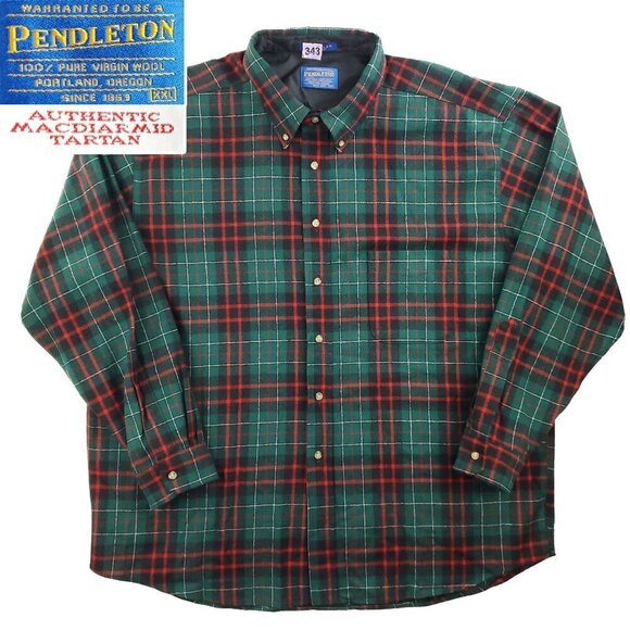 Pendleton | Shirts | Pendleton Vintage Flannel Shirt Macdiarmid Tartan Plaid 9s Usa Wool Mens ...